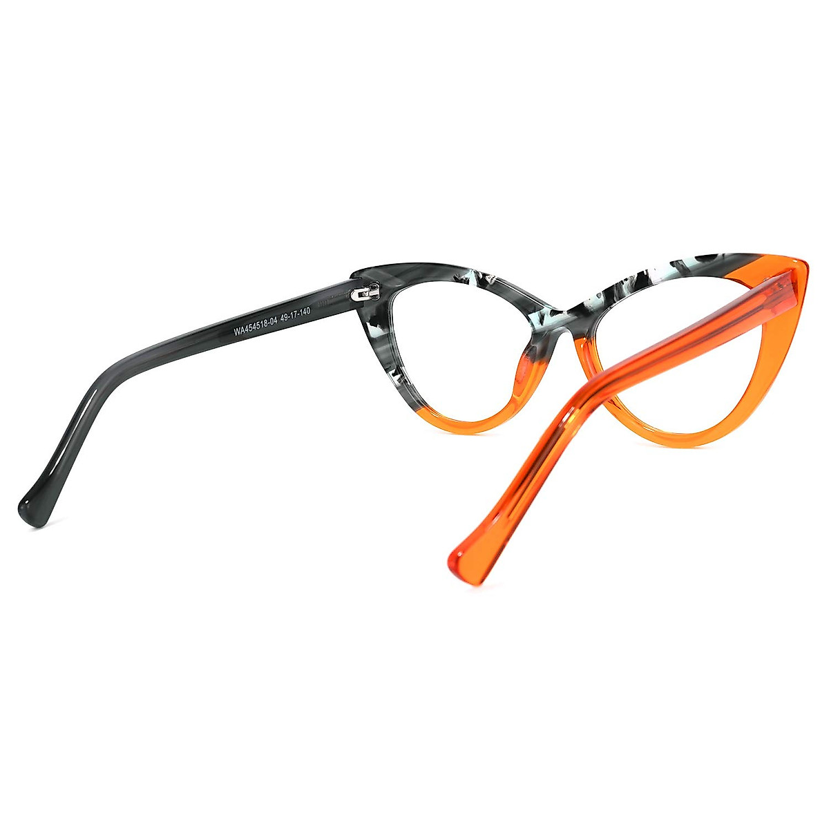 Zeelool Trendy Cat Eye Glasses Frame for Women with Non-prescription Clear Lens Maxine WA454518-04 Orange