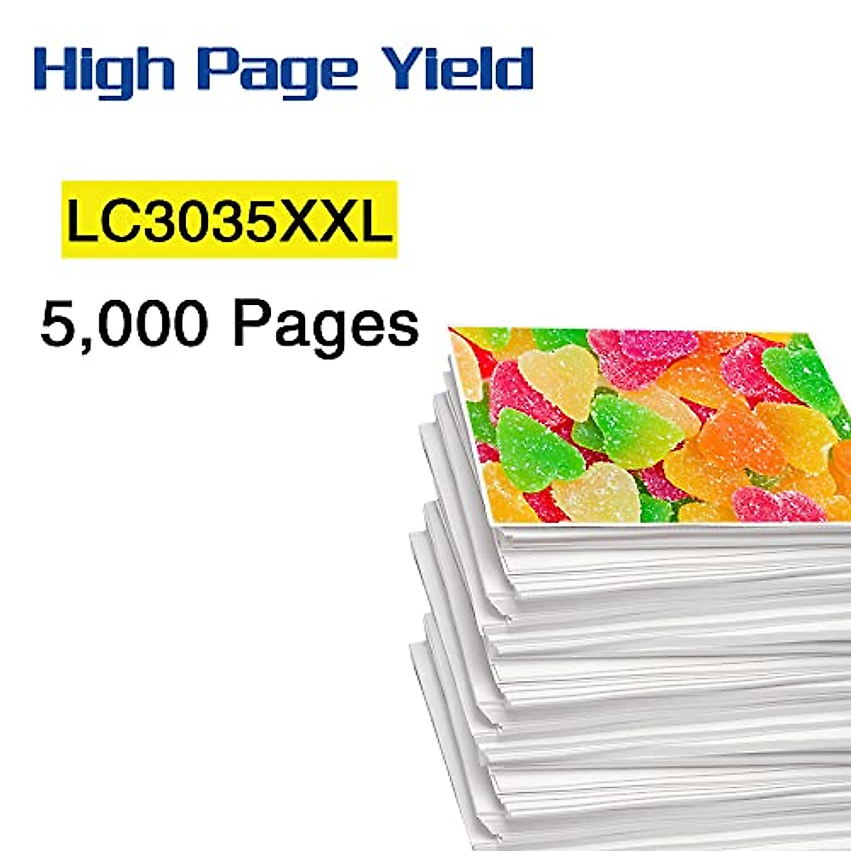 MM MUCH & MORE Compatible Ink Cartridge Replacement for Brother LC3035XXL LC3035 LC3033 LC3033XXL to use with MFC-J815DW MFC-J805DWXL MFC-J995DW MFC-J995DWXL MFC-J805DW Printers (1-Pack, Yellow)