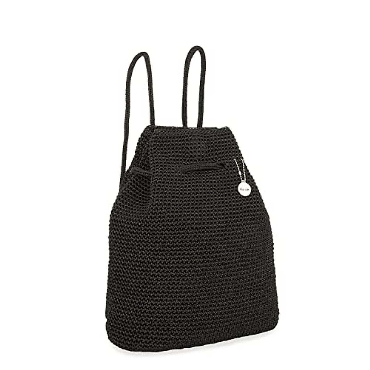 The Sak Large Dylan Backpack in Crochet, Adjustable Backstrap, Black
