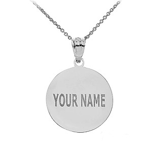 Personalized Name and Number Beach Volleyball Sterling Silver Sports Charm Pendant Necklace, 16"