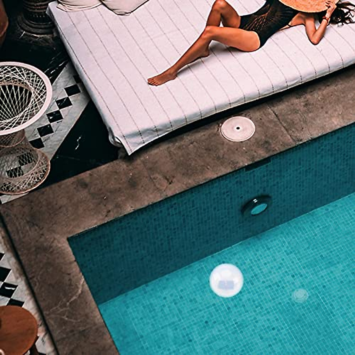 Luxshiny Lantern Solar Floating Pool Lights LED Floating Lights Light up Pool Balls Floating Orb Night Lights Lamp for Pool Hot Tub Pond Garden Decoration White Light Lanterns