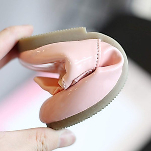 Princess Wedding Dress Mary Jane Flats Baby Girls Soft Princess Dress Flats Anti-Slip Sole Party School Wedding Pink