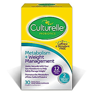 Culturelle Healthy Metabolism + Weight Management Probiotic Capsules (Ages 18+) – 30 Count – Helps Safely Manage Weight & Promote The Metabolism of Fats, Carbs & Proteins – Caffeine & Stimulant Free