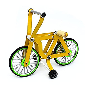 Bird Intelligence Training Toy | Parrot Bicycle Toy for Small Medium Bird,Parrot Educational Table Top Trick Prop ToyBird Foot Talon Toy for Parakeet Cockatiel Conure Budgies Lovebird, Yellow
