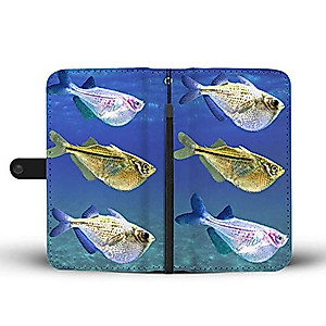 Dog Print Phone Case, Amazing Siberian Husky Dog Print Smartphone iPhone Wallet Case. Stunning Faux Leather Wallet Phone Cover/Stand for Samsung Galaxy, iPhone 6/7/8/X with RFID Protection