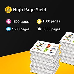 Compatible LC3037 Ink Cartridges Replacement for Brother LC3037XXL 3039 Work with MFC-J6945DW MFC-J6545DW MFC-J5845DW MFC-J5945DW Printer (BK C M Y)- 4 Packs