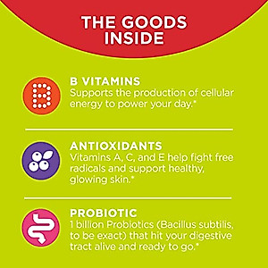 OLLY Multi + Probiotic Adult Multivitamin Gummy, 35 Day Supply (70 Gummies), Tropical Twist, 1 Billion CFUs, Digestive and Immune Support Chewable Supplement