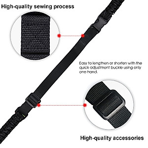 iLVANYA Paracord Handle with Adjustable Shoulder Strap -Compatible with Hydro Flask Wide Mouth Water Bottles -Sports Water Bottle Accessories for Men Women Hiking Travelling Camping (Black)