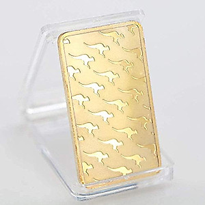 SUNYUANYI Australia 1 Ounce 99.99% Pure Gold Plated bar high Relief Replica Commemorative Coin Gold Bar Coin