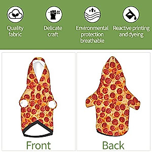 Pizza Pet Dog Hoodie Clothes Dog Sweater Soft Warm Pup Dogs Clothes Pullover Sweatshirts Dog Coats for Small Dogs