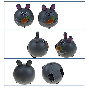 Ai-Fun 6PCS Easter Pull Back Cars Bunny Cars Rabbit Fun Toy Vehicles for Easter Party Favors Animal Car Toddler Toys for Kids 3-8 Years old