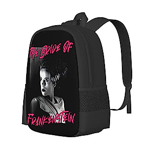 POZOLD Bride Of Frankenstein Laptop Backpack Large Capacity Backpack Outdoor Travel Wear Resistant Lightweight Unisex Casual Fashion Bookbag