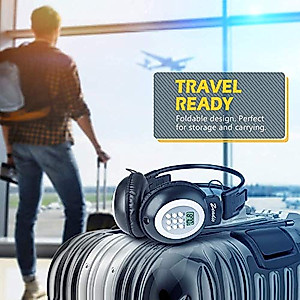 Zeadio Walkman Headphone Radio, FM Stereo Headset Radio Receiver