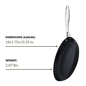 SCANPAN Professional 10.25” Fry Pan - Easy-to-Use Nonstick Cookware - Dishwasher, Metal Utensil & Oven Safe - Made in Denmark