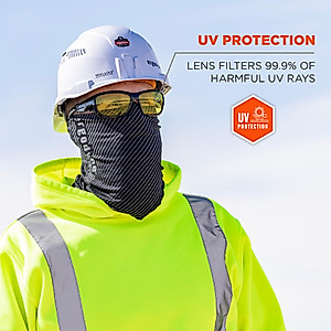 Ergodyne Skullerz Baldr Safety Glasses- Black Frame, Yellow Lens