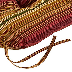 Greendale Home Fashions 38'' x 21'' Outdoor Seat/Back Chair Cushion, 1 Count (Pack of 1), Cinnamon Stripe