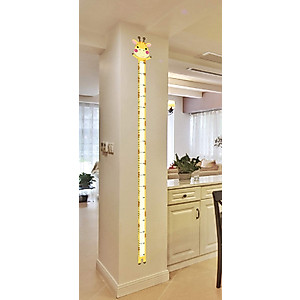 Boodecal 7 inch x 6.6 ft Giraffe Cute Animal Cartoon Version Growth Chart for Kids Height Chart Ruler Wall Decor for Measuring Kids Boys Girls Removable Vinyl Wall Decals Stickers for Children Room
