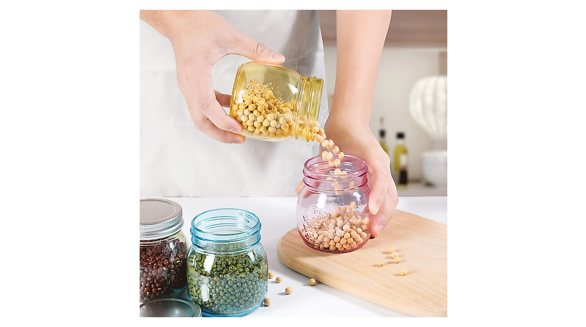 Amzcku Colored Mason Jars – 8 oz Canning per 12 Pack
