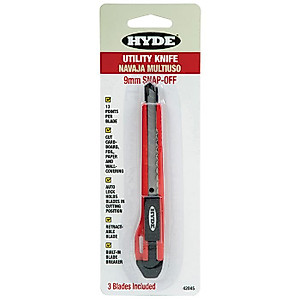 10-Pack of 9mm Hyde 42045 Hyde Auto-Lock Snap-Off Blade Utility Knife w/ 13-Point Blade