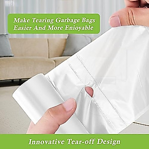 3 Gallon 120 Counts Small Trash Bags Garbage Bags by RayPard, fit 10-12 Liter Waste Basket, 2.6-3.2, 3.3 Gal Strong Trash Can Liners for Home Office Kitchen Bathroom Bedroom, Clear