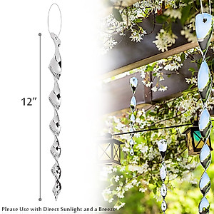 Bird Scare Rods, Anti-Collision Bird Reflective Strip Hanging Decor Device to Deterrent Prevent Woodpecker Owl Strikes, 6 Pcs