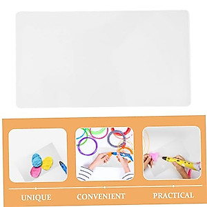 SOESFOUFU 10pcs Board 3D Drawing Paper Templates 3D Printing Pen Mat Drawing Board for 3D Printing Pen Basic Template Drawing Tool 3D Pen Graffiti Pad 3D Pen Pad PVC White