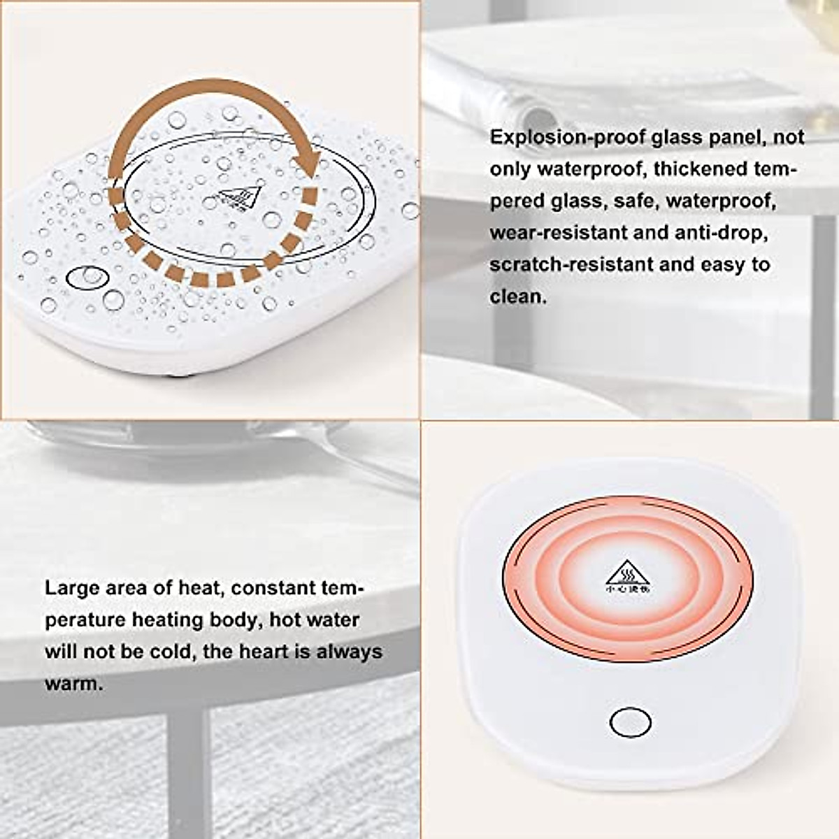 Coffee Mug Warmer,Mug Warmer,USB Coffee Mug Warmer Coaster,Electric Coffee Mug Warmer,USB Coffee Warmer,with Constant High Temperature Settings Cup Heater for Heating Coffee,Tea,Milk,Cocoa(No Cup)