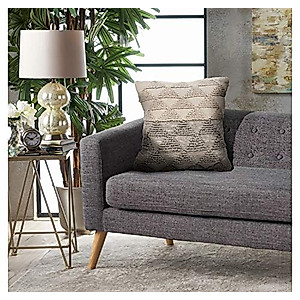 LR Home Gradient Throw Pillow, 18" x 18", Gray/Natural