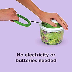 Chef'n VeggiChop Hand-Powered Food Chopper (Arugula), 5.5" x 5.5" x 5"