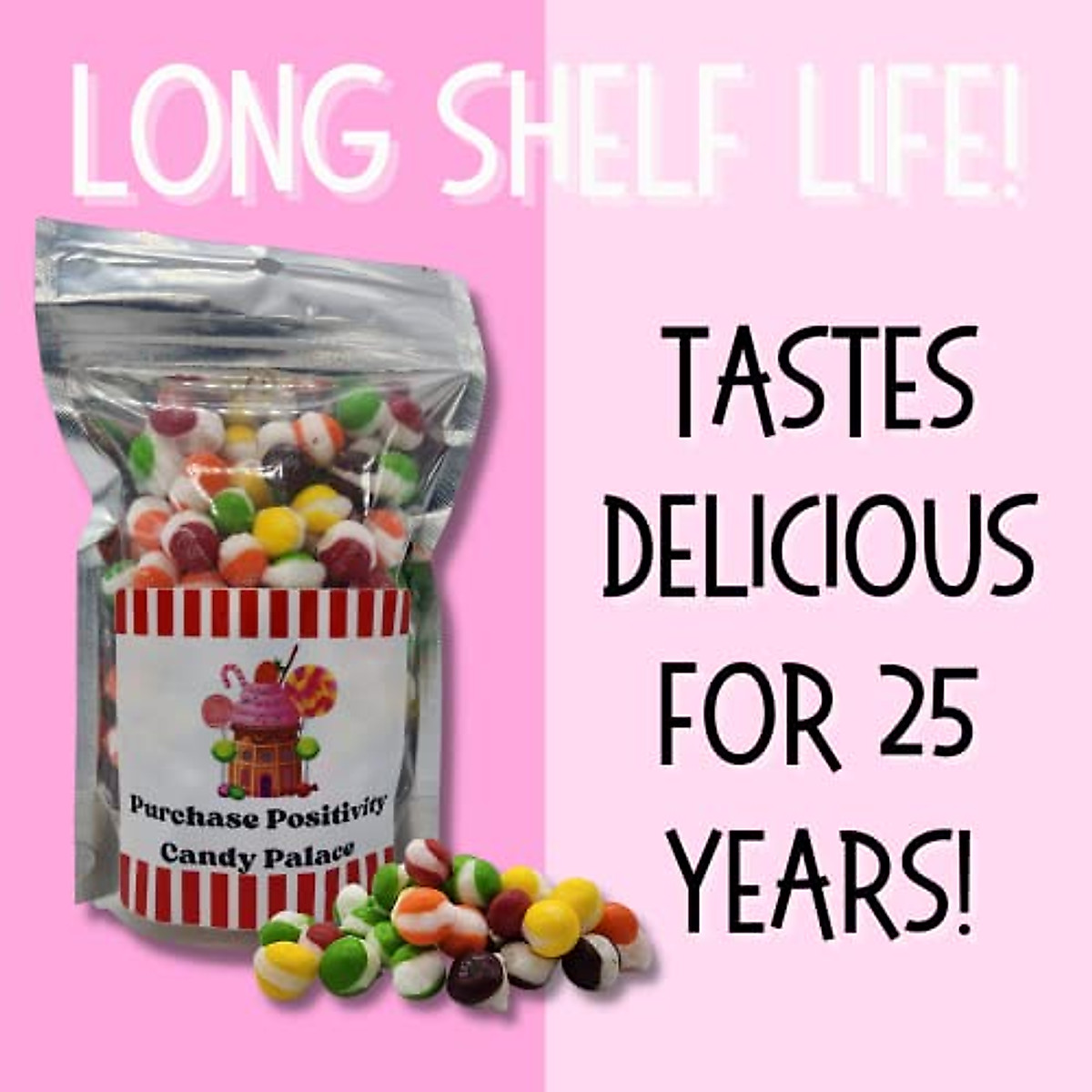 Freeze Dried Skittles, 6 oz., Freeze Dried Candy by Purchase Positivity, Freeze Dried Snacks, TikTok Candy, Puff Candy, Unique Novelty Candy Gift, Great for Halloween Trick or Treat and Christmas Stocking Stuffers (Classic Skittles)