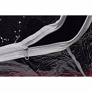 Clear Blanket Storage Bag - Durable Vinyl Material to Shield Your Blankets and Clothes from Dust, Dirt and Moisture. Easy Gliding Zipper for Easy Access.