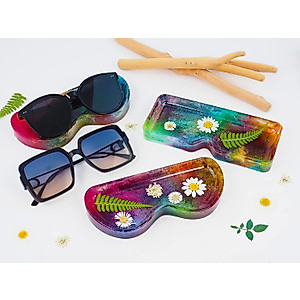 Pulcher Resin Molds, 2PCS Tray Silicone Molds Glass Sunglasses Jewelry Trinket Holder Small Trays Epoxy Mold for Resin Casting Craft DIY Gifts