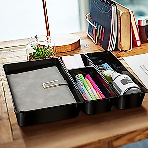 CHEFSTORY 23 Pack Desk Drawer Organizers, 4 Sizes Office Desk Organizer Tray Bins, Office Organizer with Non-slip Pads for Home Organization and Storage