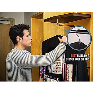 Regal Bazaar Large Double-Sided Hanging Black Gift Bag Organizer & Dual-Sided Hanging Black Gift Wrap Organizer - Two Great Hanging Organizer Products for Your Home