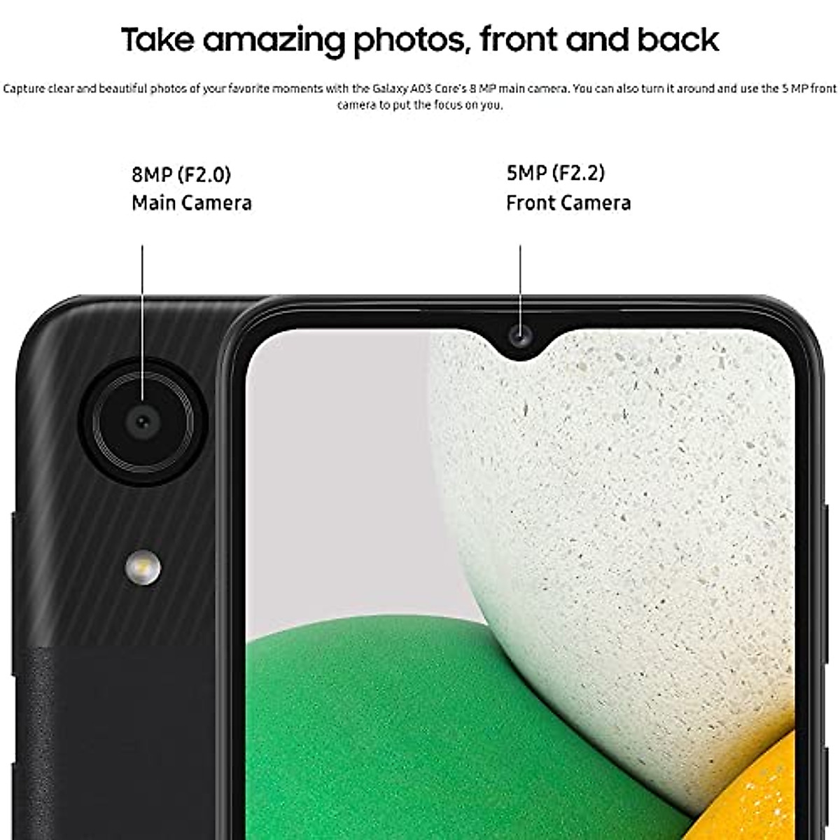 Samsung Galaxy A03 Core (SM-A032/DS) Dual SIM 32GB/ 2GB RAM, GSM Unlocked International Version - No Warranty - Blue (RENEWED)