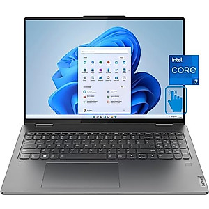 Lenovo Yoga 7i 2-in-1 Laptop 16.0" Touchscreen IPS WVA FHD + (Intel i7-1355U, 16GB LPDDR5, 512GB SSD, Intel Iris Xe, Backlit KYB, FP Reader, 2 Thunderbolt 4, WiFi 6E, Win 11 Home) w/Dockztorm Hub