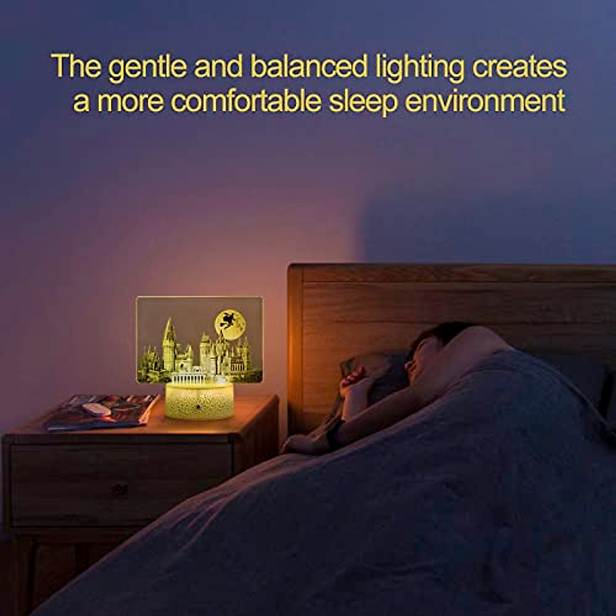 Potter Gifts for Kids,Hogwar Castle,Christmas or Birthday Party Supplies for Boys Girls,Night Light for Bedroom,Potter Decoration for Room