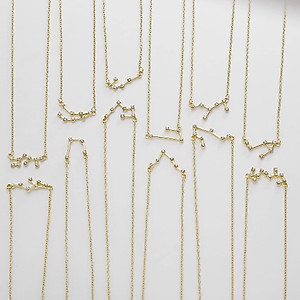 COLORFUL BLING 3Pcs 12 Constellation Zodiac Sign Layered Choker Necklaces Set Letter Astrology Horoscope with Message Card for Women Jewelry - Taurus Gold