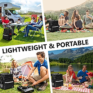 TOTEXISAP Cooler Backpack 54 Cans, Backpack Coolers Insulated Leak Proof, Large Capacity Beach Ice Chest Backpack, Waterproof Soft Cooler Bag Lunch Backpack for Men Women Camping Hiking (Black)