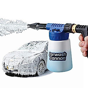 Ontel Carwash Cannon Foam Blaster Nozzle Gun for Car, Truck, Boat & More - 5 Spray Settings, Just Spray & Rinse, No Residue or Film (Packaging May Vary)