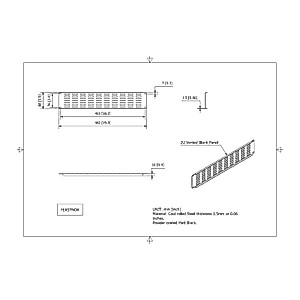 Ferstnor 2U Steel Blank Panel Vented for 19 inch Server Rack Durable Mount Spacer for Network Cabinet 5 Pack Complete with Installation Hardware and Cable Tie
