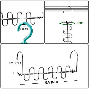 Meetu Closet Organizer 9.5 Inch Cloth Hanger Magic Space Saving Hangers for Closet Wardrobe Closet Organization Closet System (Pack of 8)