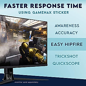 GameHax Aimbot TV or Monitor Gaming Decal for FPS Games - Aim Assist or no Scope - Compatible with PS4, PS5, Xbox One, Xbox Series X, PC [not_Machine_Specific]