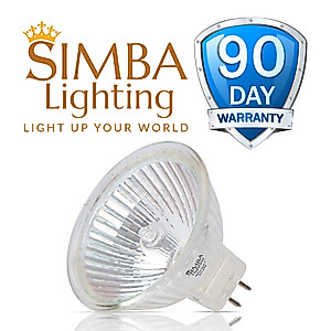 Simba Lighting Halogen MR16 20W 12V Light Bulbs (6 Pack) for Landscape, Track Lights, Fiber Optics, Desk Lamps, BAB C Spotlights with Glass Cover, GU5.3 Bi Pin Base, 2700K Warm White Dimmable