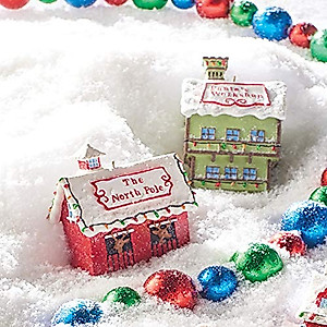 Set of 2 Raz 4.25" North Pole Village Christmas Ornament 4007022