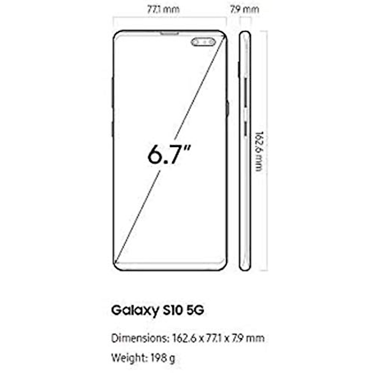 Samsung Galaxy S10, 5G, Verizon, 256GB - Majestic Black