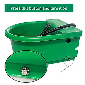 Automatic Heated Dog Bowl 1.3 Gallon Outdoor Thermal Water Trough for Pet Livestock Cattle Sheep and Horse Drinker