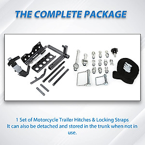 ECOTRIC 800LBS Motorcycle Trailer Hitch Scooter Hauler Mount Rack 2" Motorcycle Tow Carrier Receiver Heavy Duty Steel