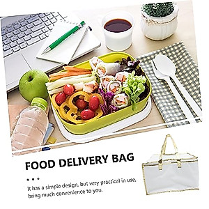 ULTECHNOVO Cake Insulation Bag Zip up Tote Bag Portable Heating Lunch Box Collapsible Picnic Basket Food Transport Tote Pizza Delivery Takeout Thermal Bag Food Pouch Food Storage Bag Barbecue