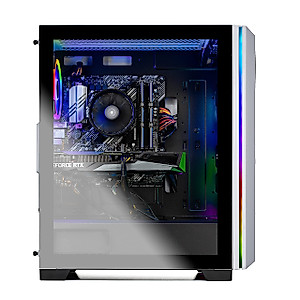 Skytech Gaming Chronos Gaming PC Desktop - AMD Ryzen 5 5600X 3.7GHz, RTX 3070 8GB, 16GB DDR4 3200, 1TB NVME, 650W Gold PSU, Windows 10 Home 64-bit, AC WiFi, White